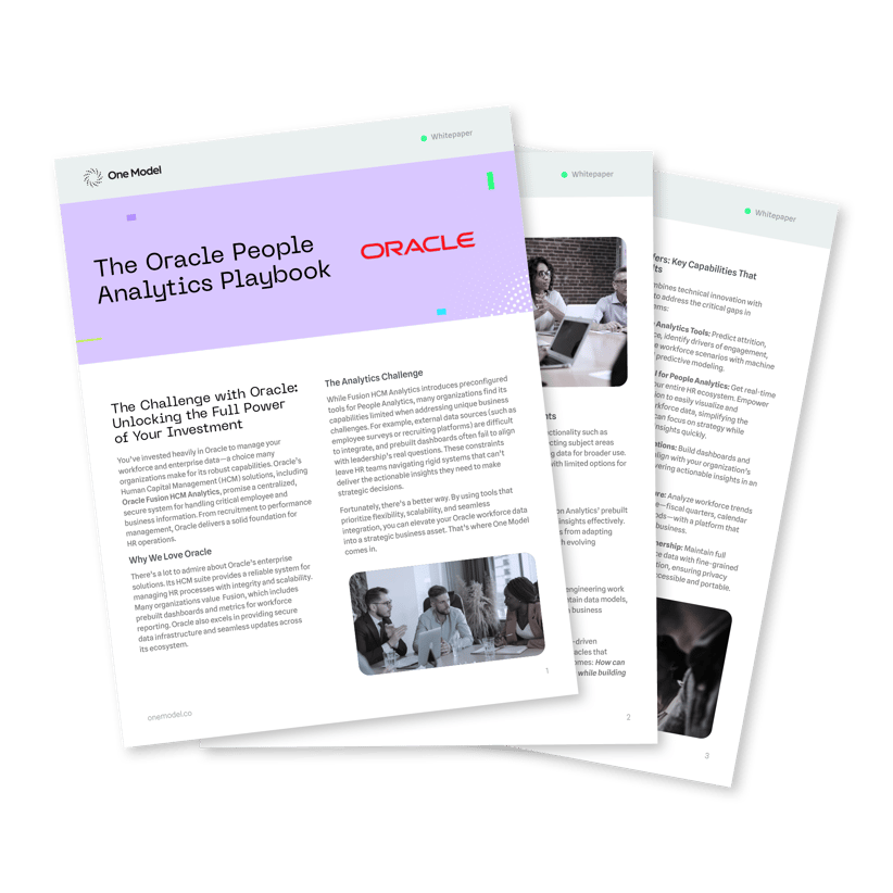 People Analytics From Oracle Whitepaper One Model
