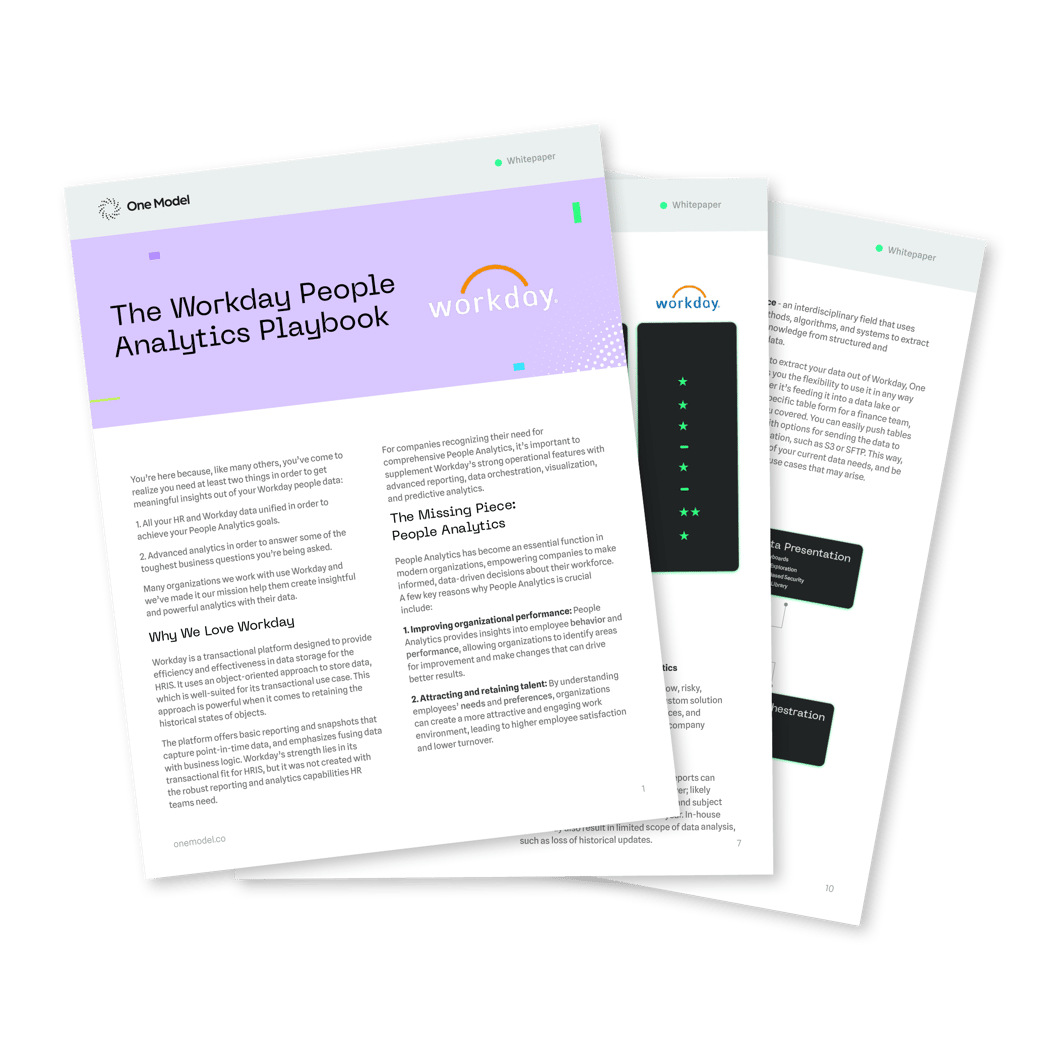 Workday People Analytics Playbook | One Model